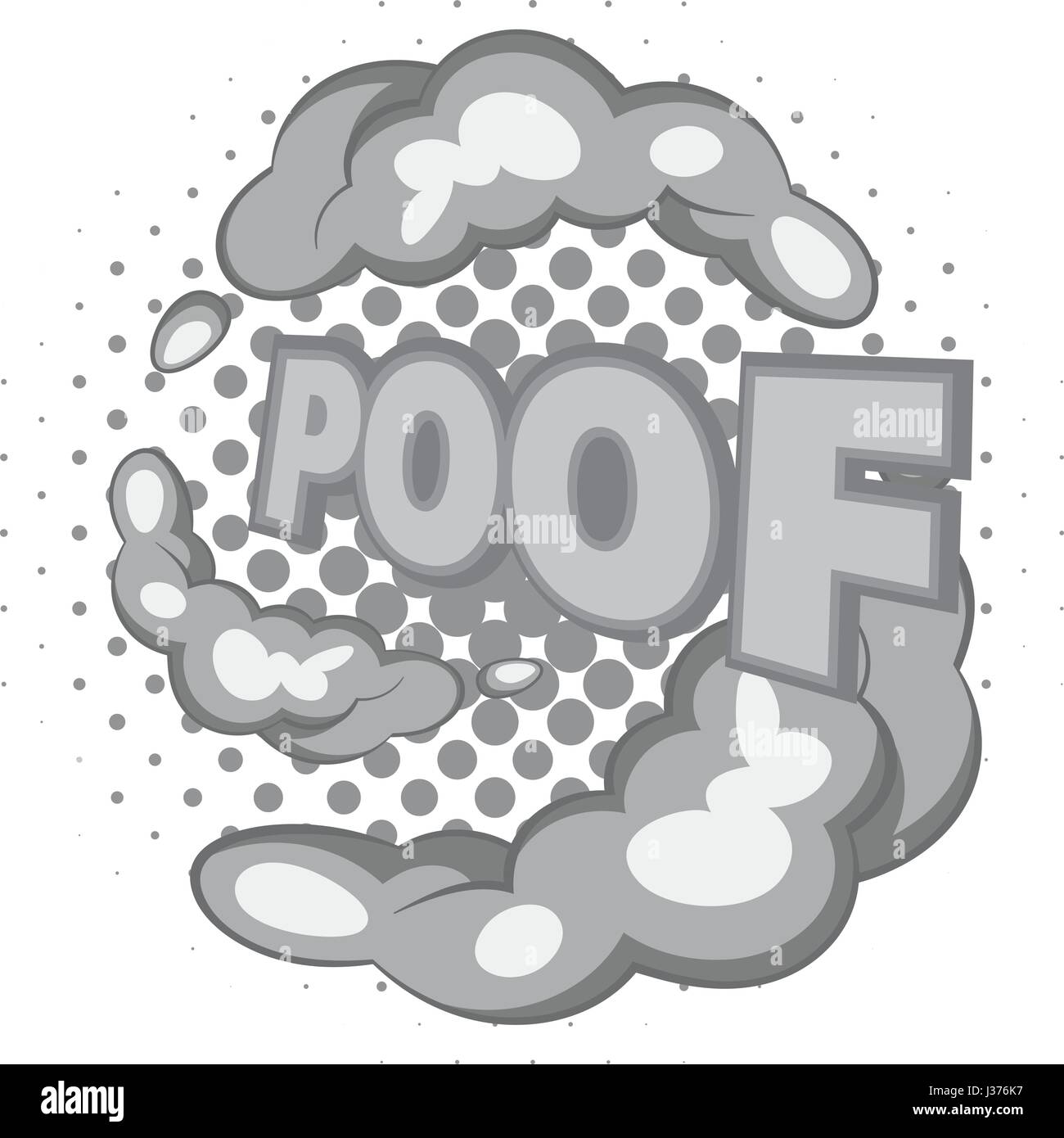 Bubble with expression Poof icon monochrome Stock Vector Image & Art ...