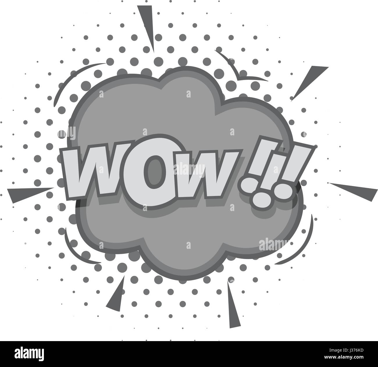Wow, text sound effect icon monochrome Stock Vector Image & Art - Alamy