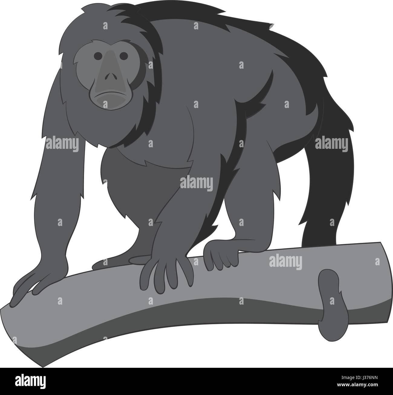 Gibbon icon monochrome Stock Vector Image & Art - Alamy