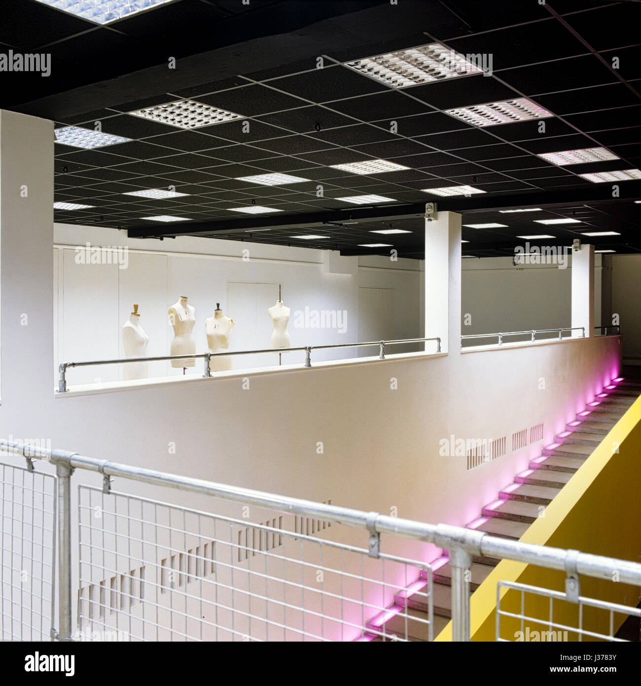 Mannequins above staircase in Fashion and Textile Museum Stock Photo ...