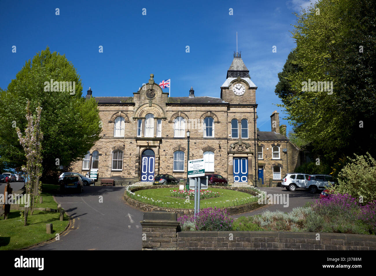New Mills Town Hall Stock Photo - Alamy