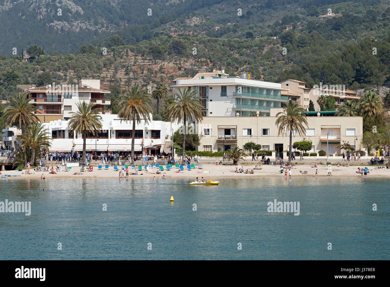 beach in Port de Sóller, Mallorca, Spain Stock Photo - Alamy