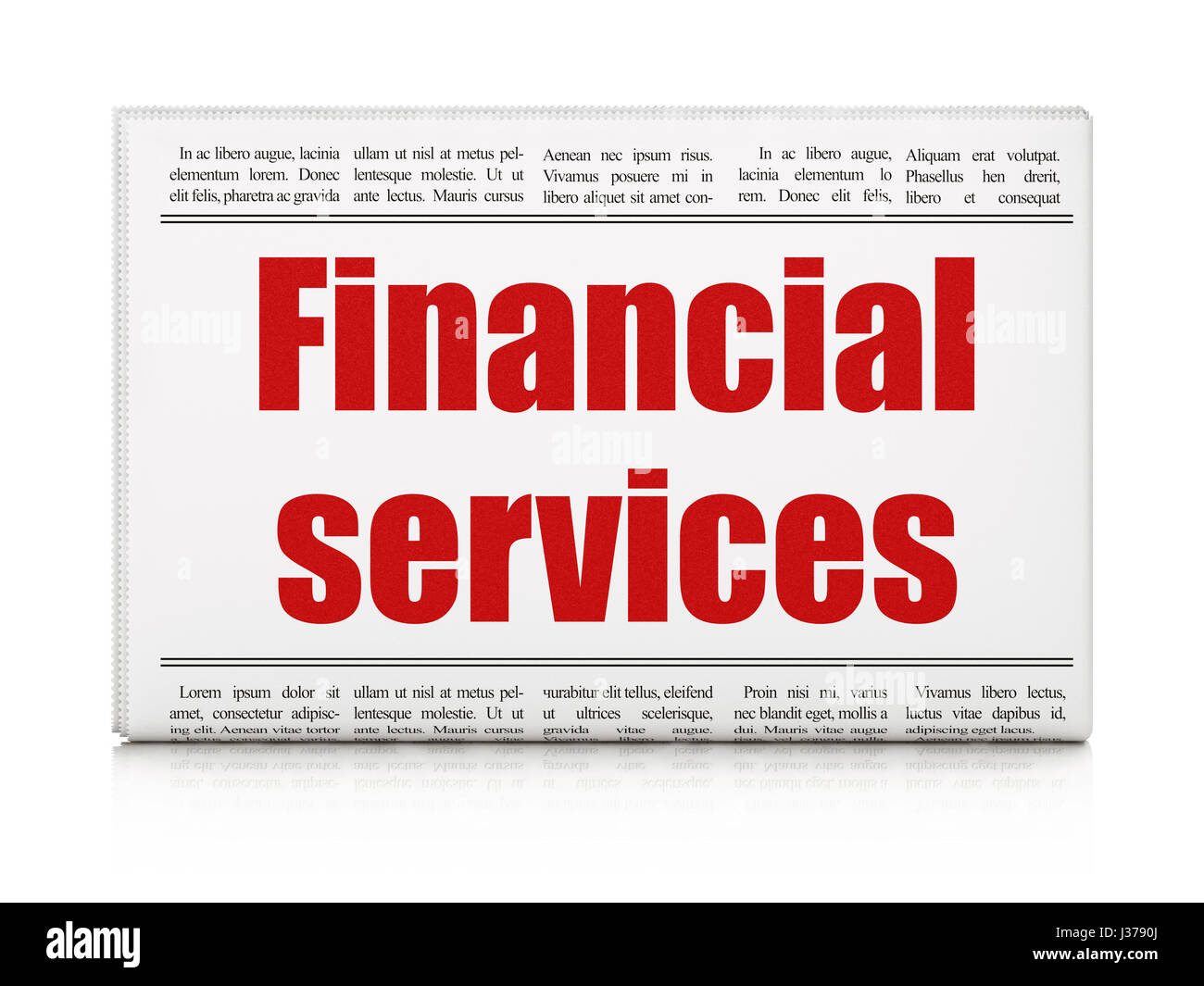 Currency concept: newspaper headline Financial Services Stock Photo - Alamy
