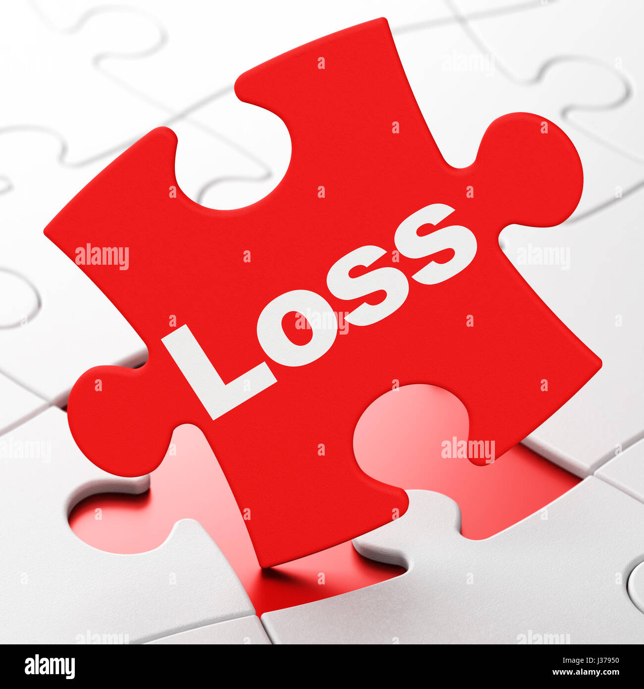 Finance concept: Loss on puzzle background Stock Photo - Alamy