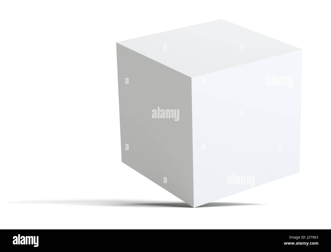 A white empty cube stands on the corner Stock Photo - Alamy