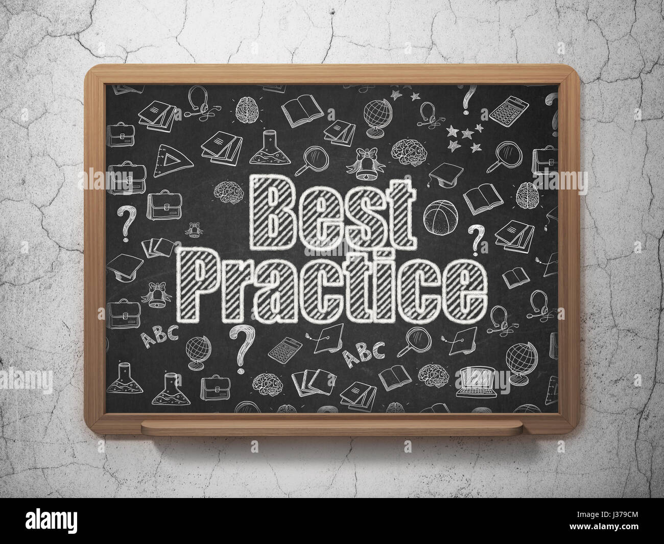 Education concept: Best Practice on School board background Stock Photo ...