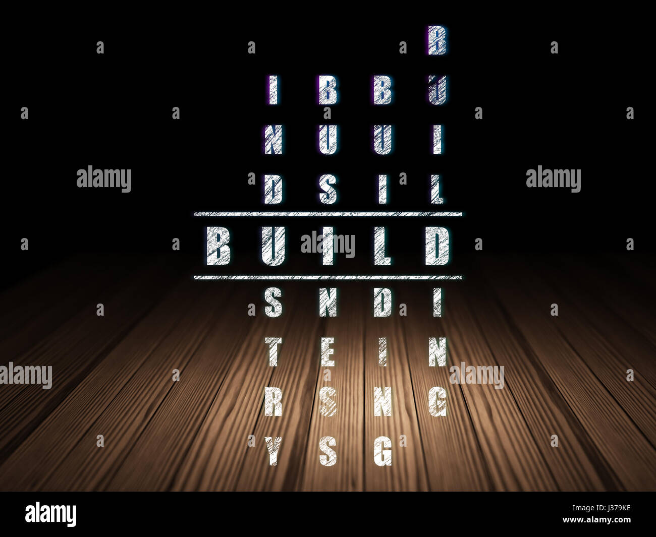 Building construction concept: Build in Crossword Puzzle Stock Photo ...