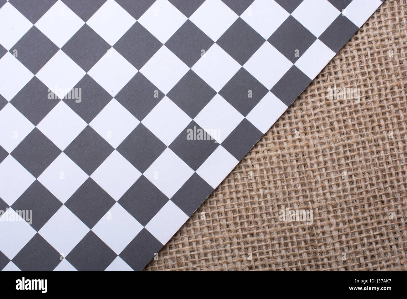 Piece of checked paper on a linen canvas Stock Photo - Alamy