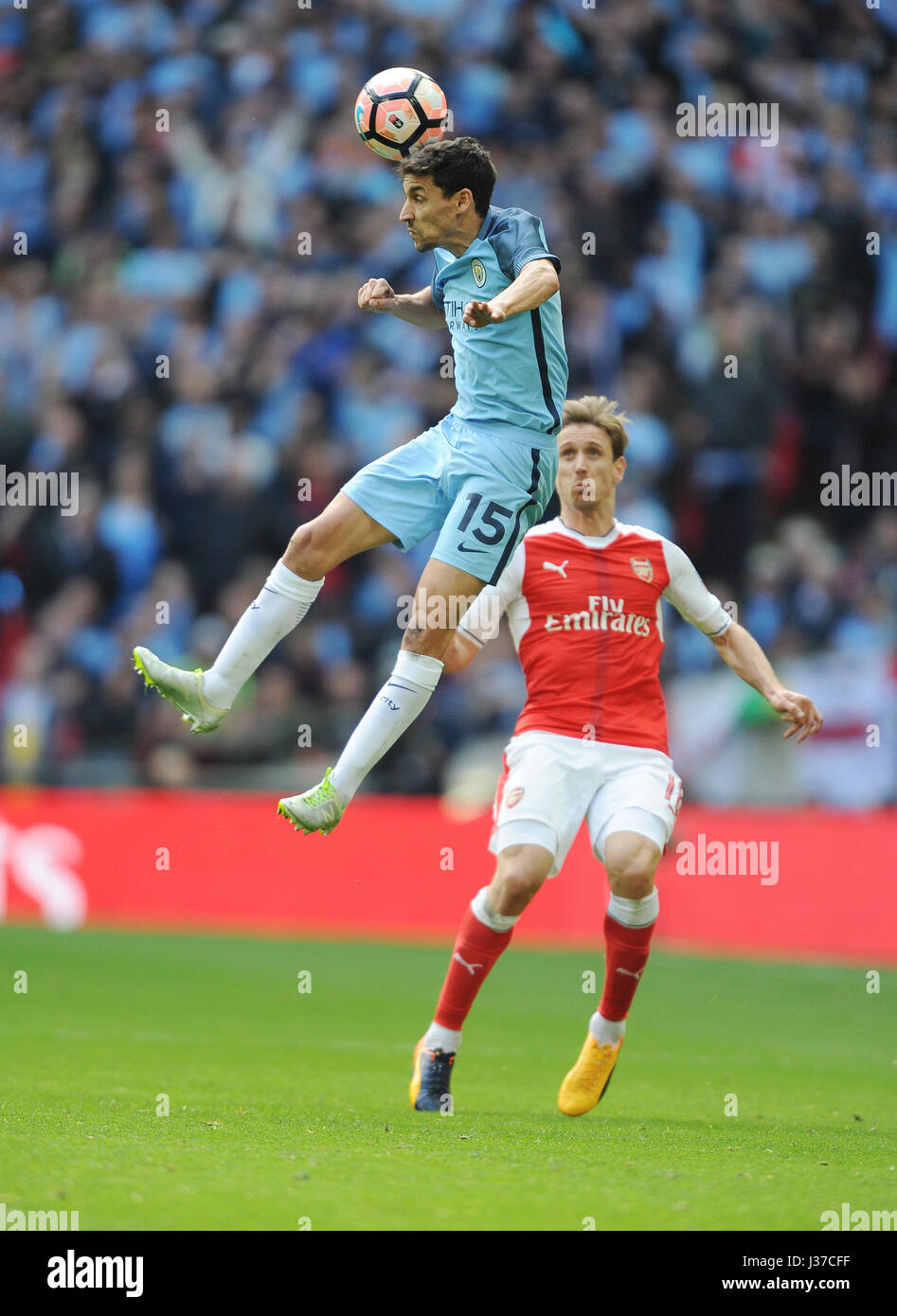 JESUS NAVAS OF MANCHESTER CITY ARSENAL V MANCHESTER CITY WEMBLEY ...