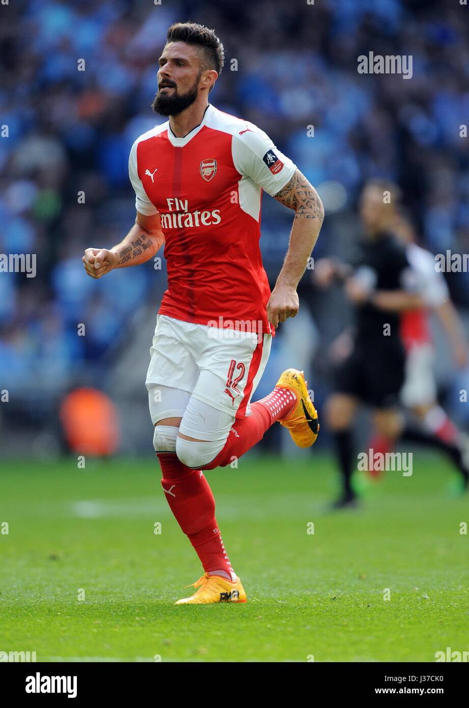 OLIVIER GIROUD OF ARSENAL ARSENAL V MANCHESTER CITY WEMBLEY STADIUM ...
