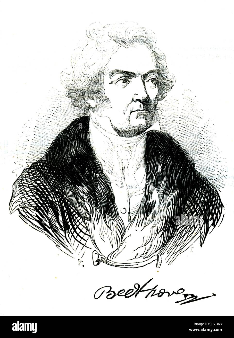 Engraving Of Ludwig Van Beethoven High Resolution Stock Photography and ...