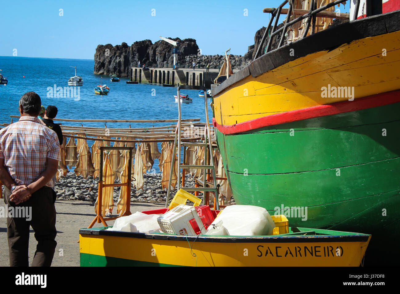 These colourful boats are used for fishing for catfish or cod on ...