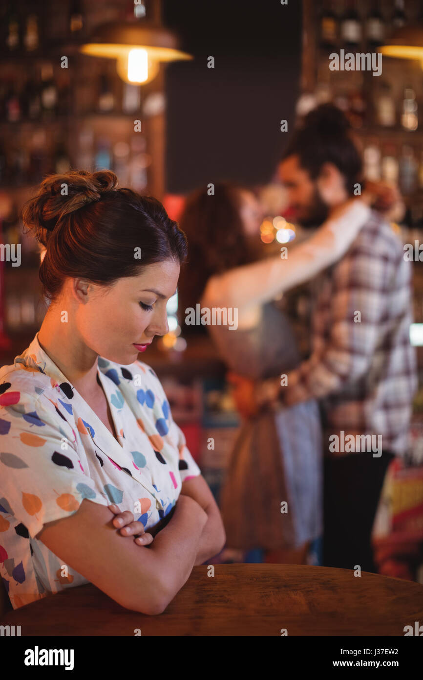 Woman ignoring man and bar hi-res stock photography and images - Alamy