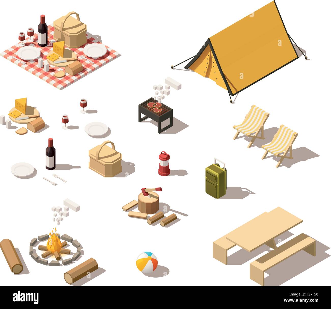 Vector isometric low poly camping equipment Stock Vector Image & Art ... Vector isometric low poly camping equipment Stock Vector Image & Art ...