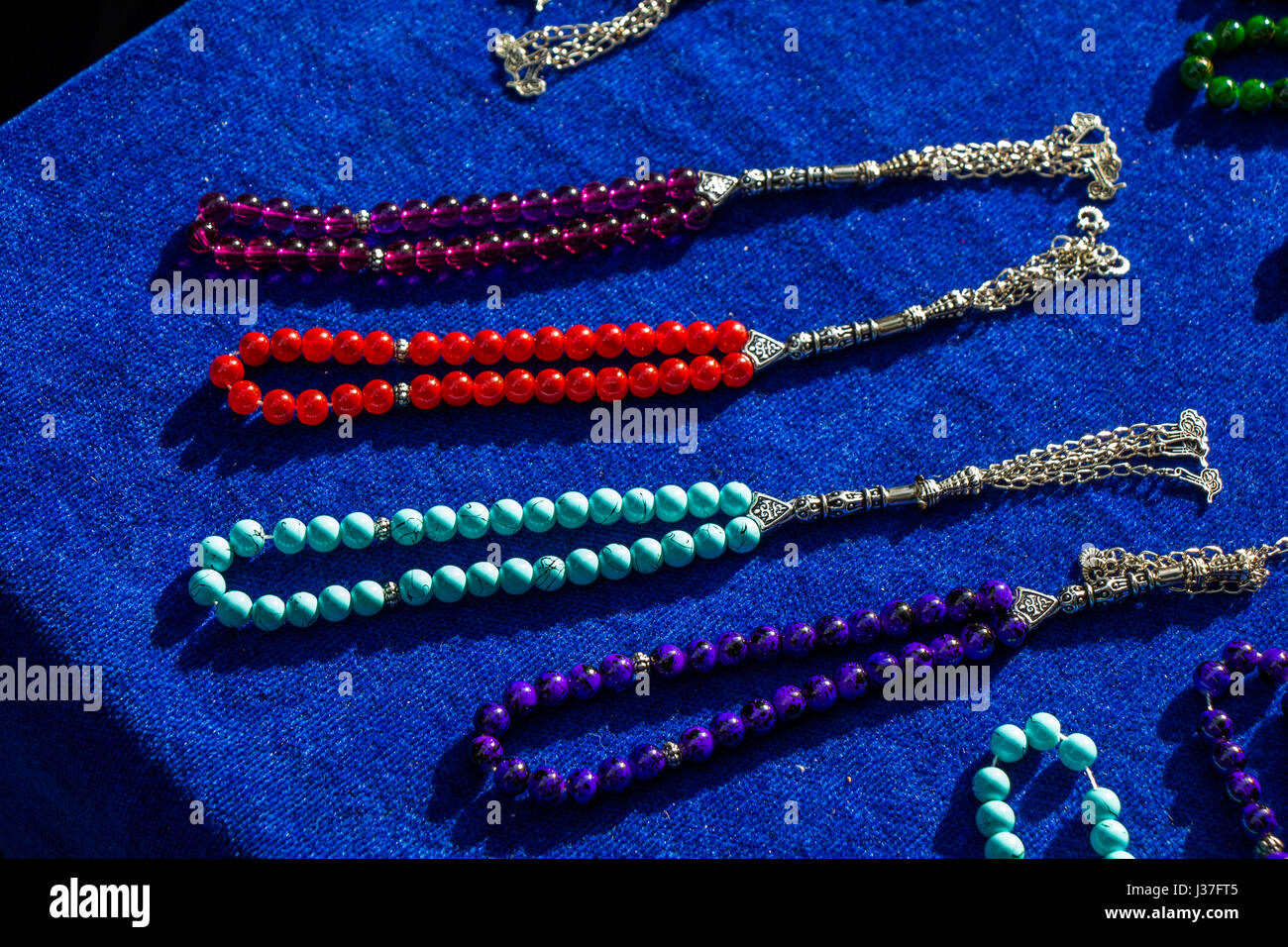 Set of praying beads of various colors Stock Photo - Alamy