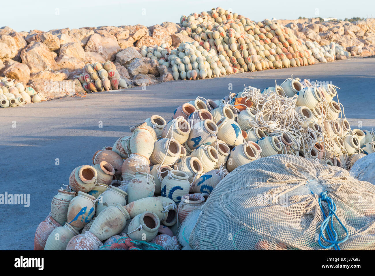 Traditional Octopus Pots for catching octopus Stock Photo - Alamy