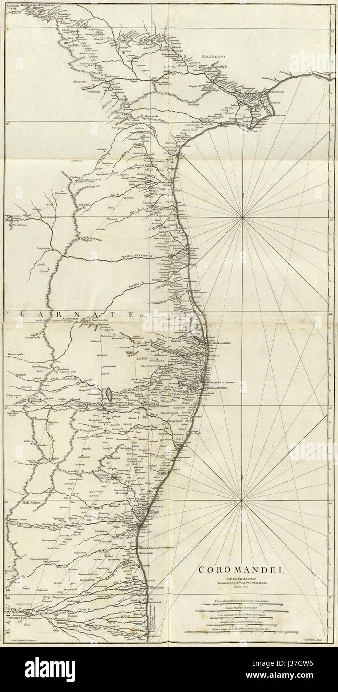 Coromandel Coast 1753 Stock Photo - Alamy