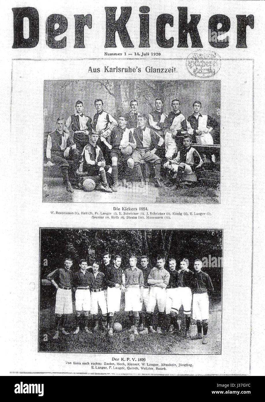 Der Kicker Erstausgabe Stock Photo - Alamy