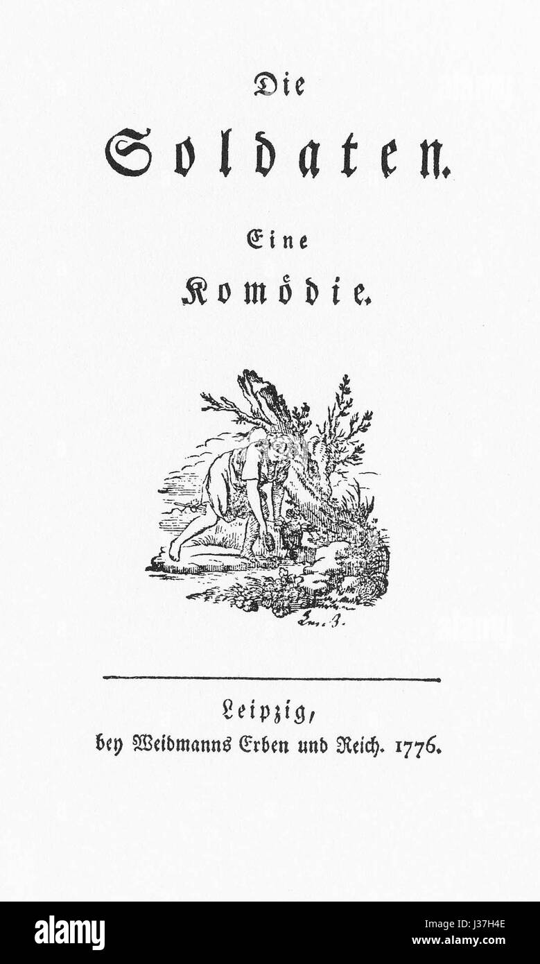 This refers to the play 'De Die Soldaten' by J. M. R. Lenz, written in ...