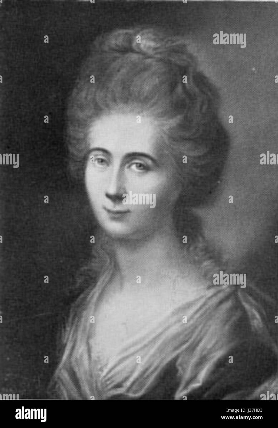 This title refers to a historical portrait of Charlotte Kestner, a ...