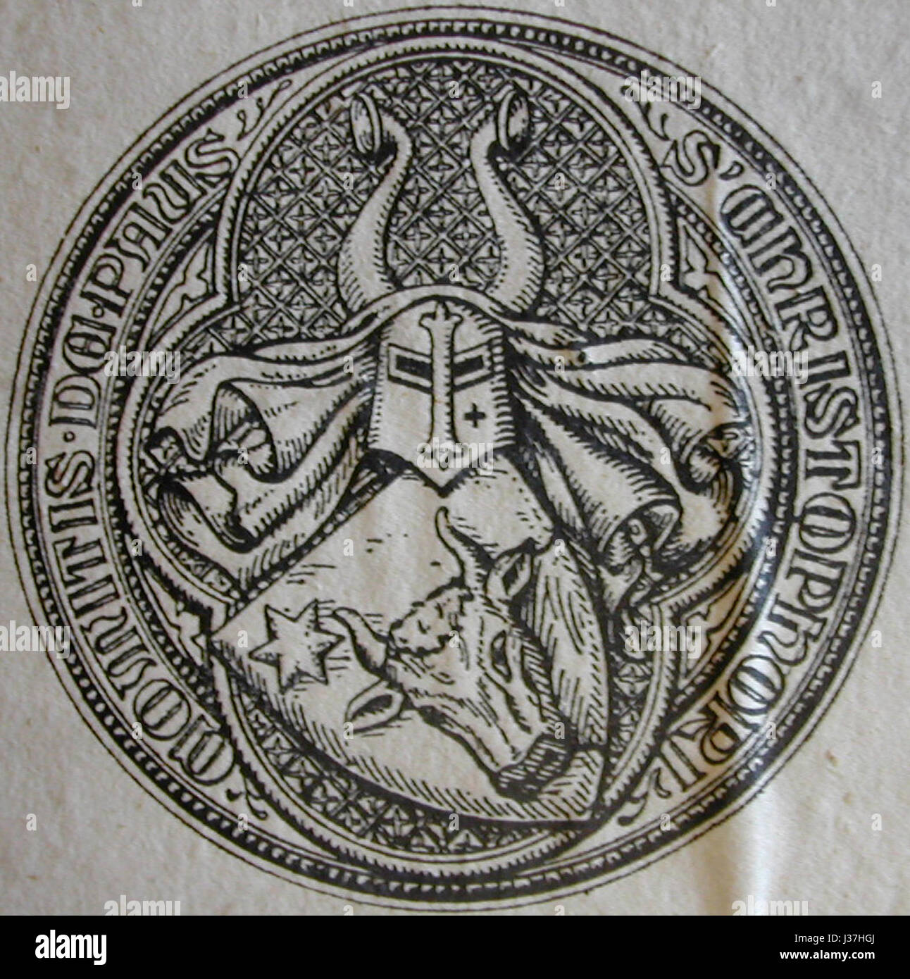 Christopher de Paus is associated with a coat of arms (COA), a heraldic ...