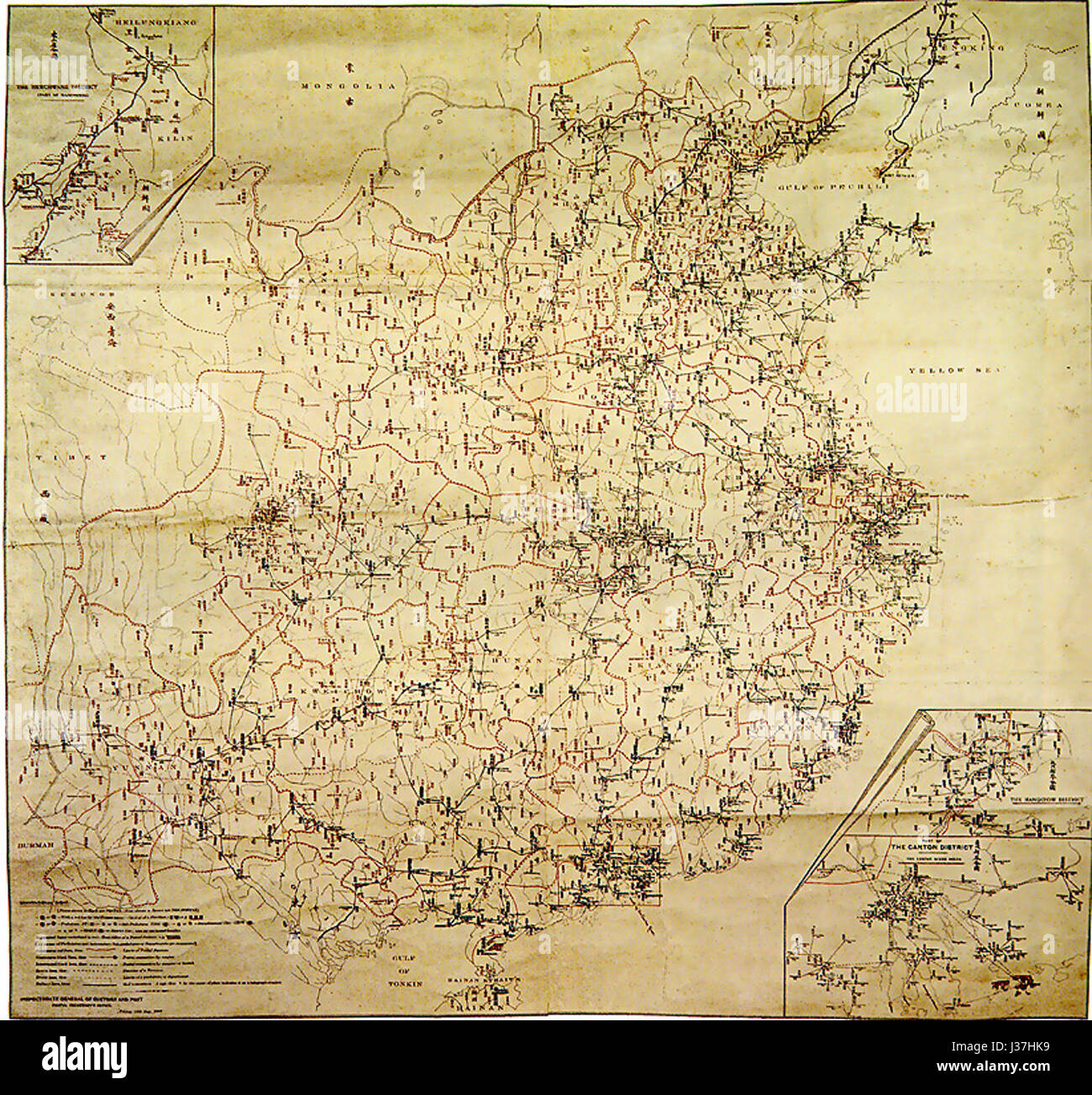 Vintage postal map hi-res stock photography and images - Alamy