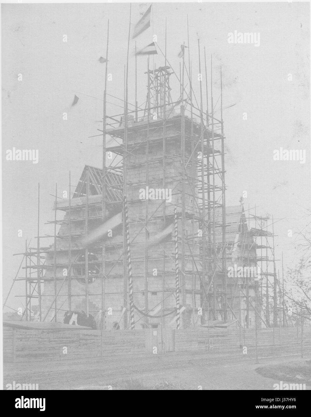 The Christuskirche (Church of Christ) under construction on November 10 ...