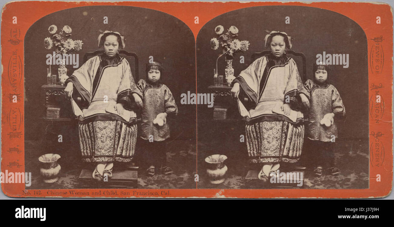 This photograph showcases a Chinese-American woman and child ...