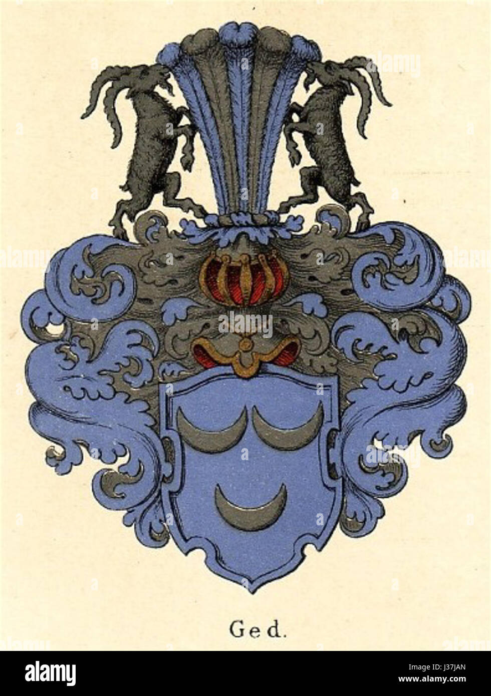 The Ged family coat of arms is a heraldic symbol representing the Ged ...