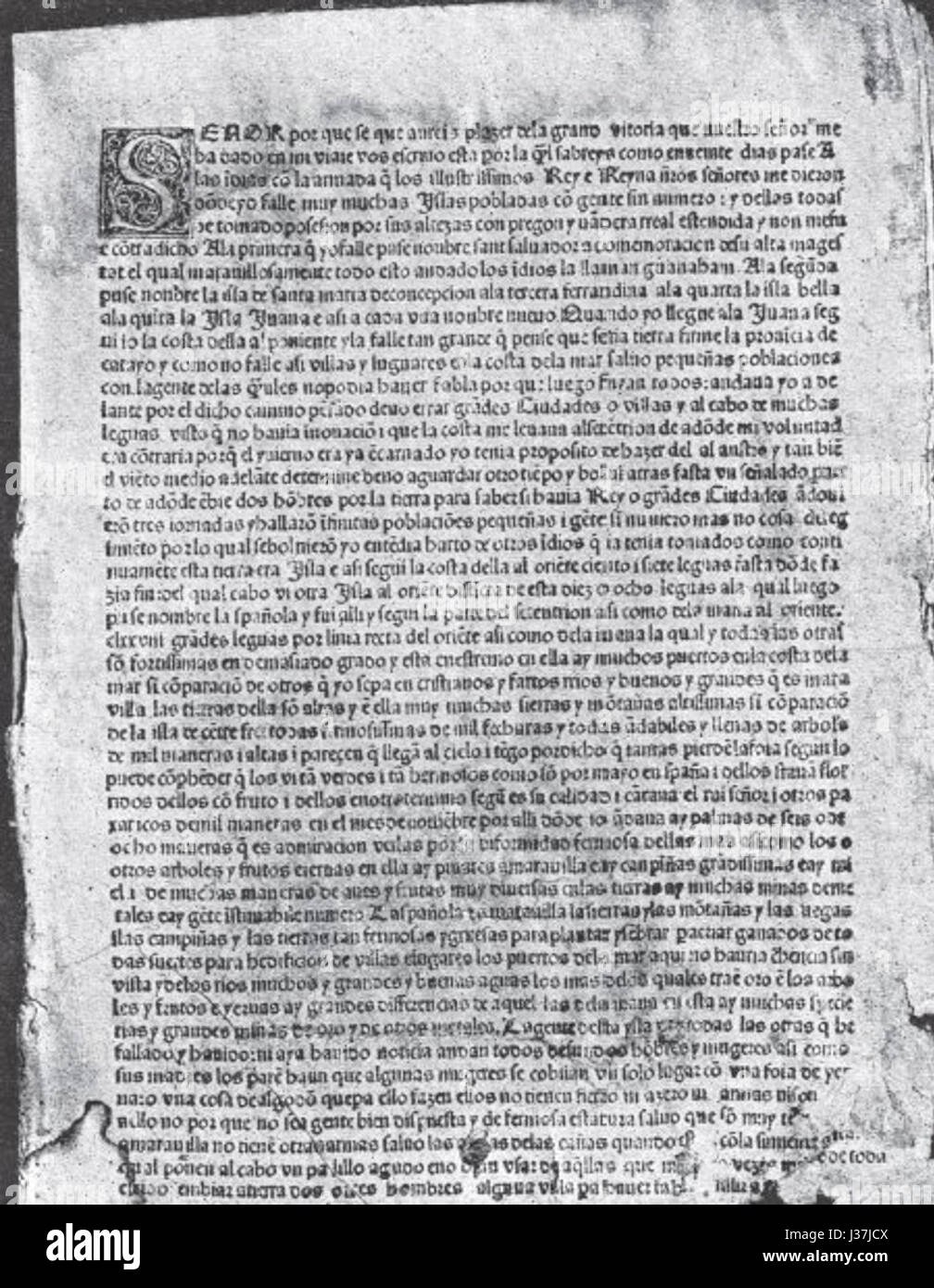 Letter of columbus hi-res stock photography and images - Alamy