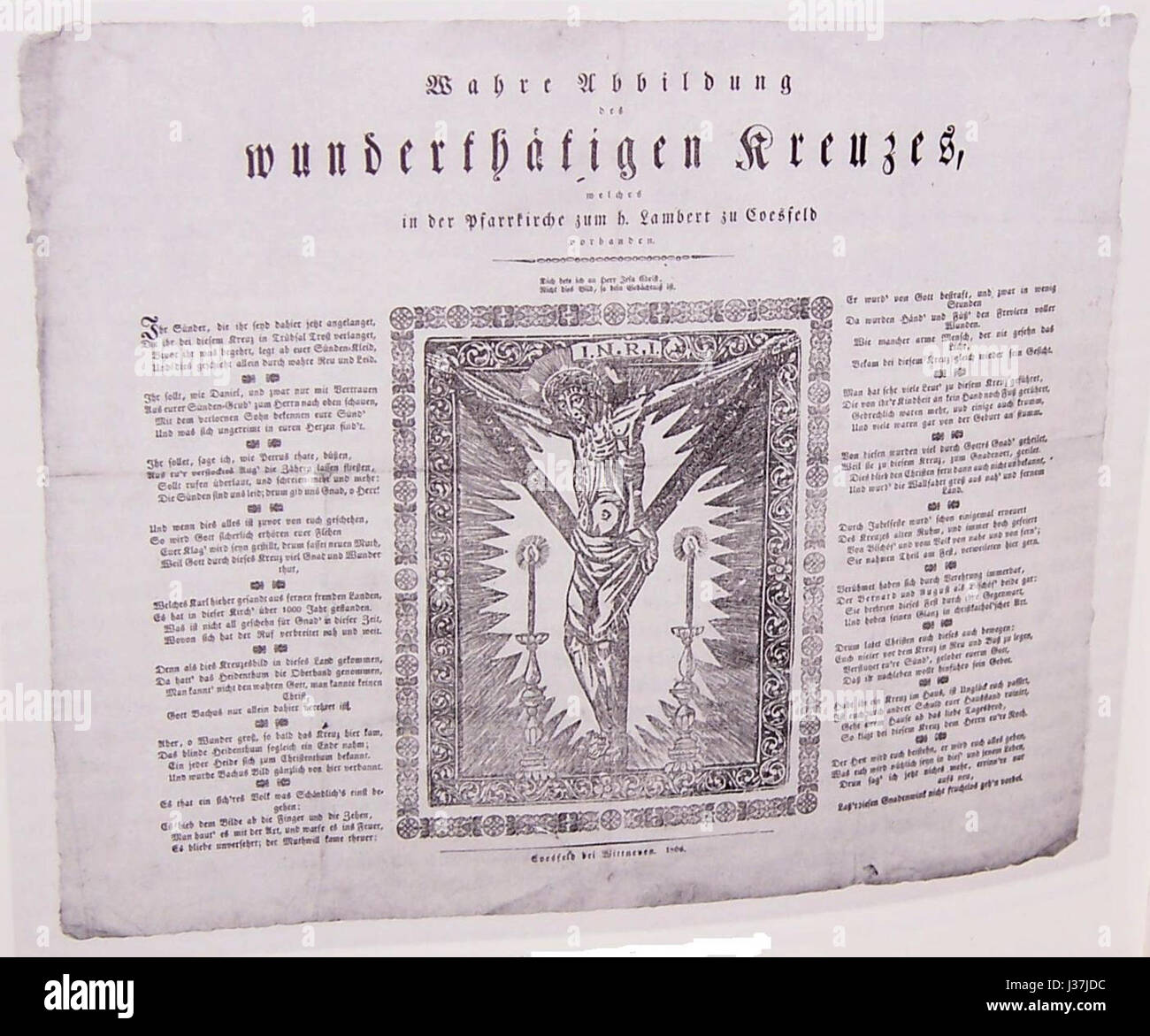 The Coesfelder Kreuz, illustrated in 1806, is a notable historical ...