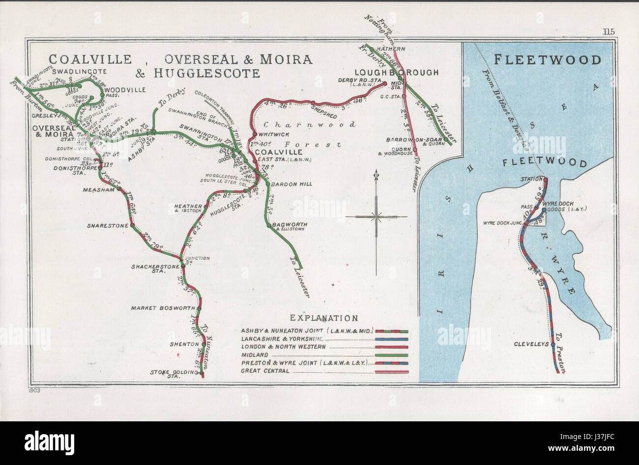 Coalville map hi-res stock photography and images - Alamy