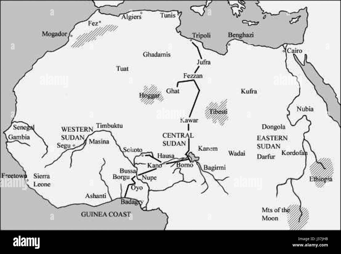 The Clapperton map is a historical map created by explorer Hugh ...