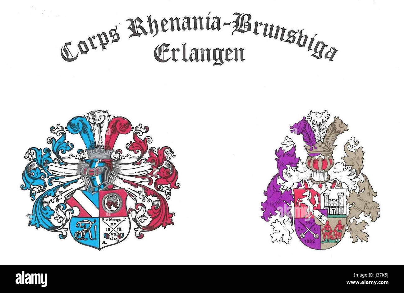 Corpswappen Rhenania Brunsviga Stock Photo - Alamy
