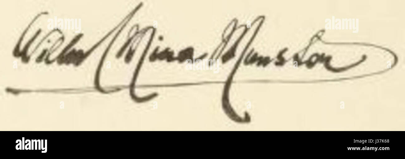 The signature of Countess Munster, an aristocratic figure from the 19th ...