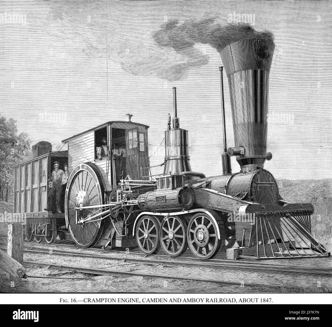 Crampton Camden and Amboy RR Stock Photo - Alamy