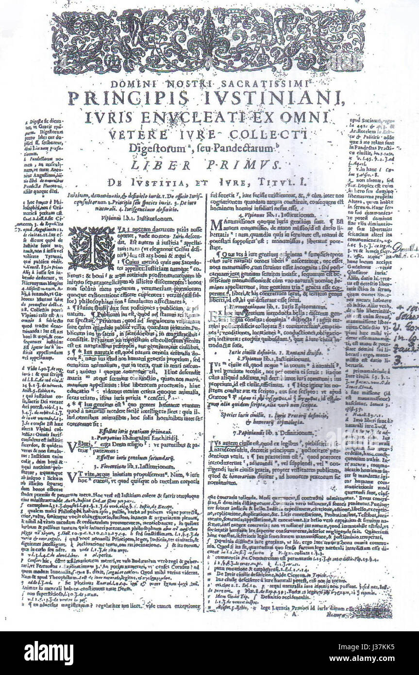 The Corpus Iuris Civilis, a foundational legal text from the Byzantine ...