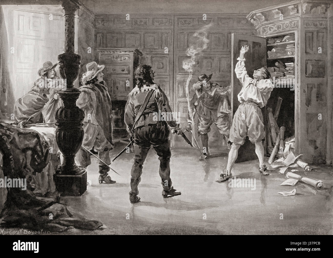The murder of Miguel de Vasconcelos in 1640 by a group of Portuguese ...