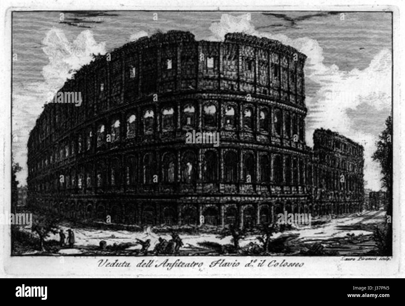 The Colosseo print by Laura Piranesi is a detailed etching that ...