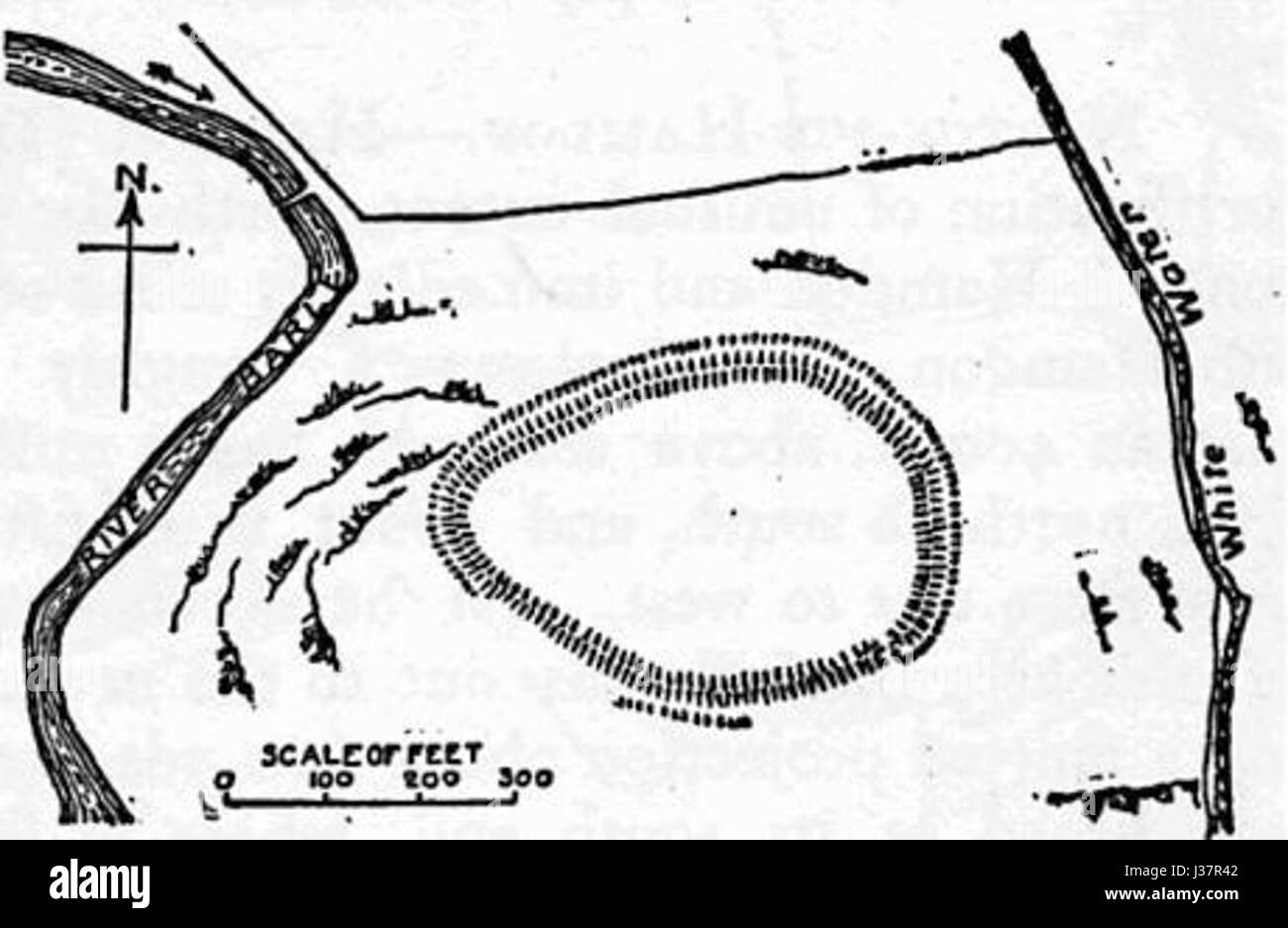 Cow Castle Somerset Map Stock Photo - Alamy