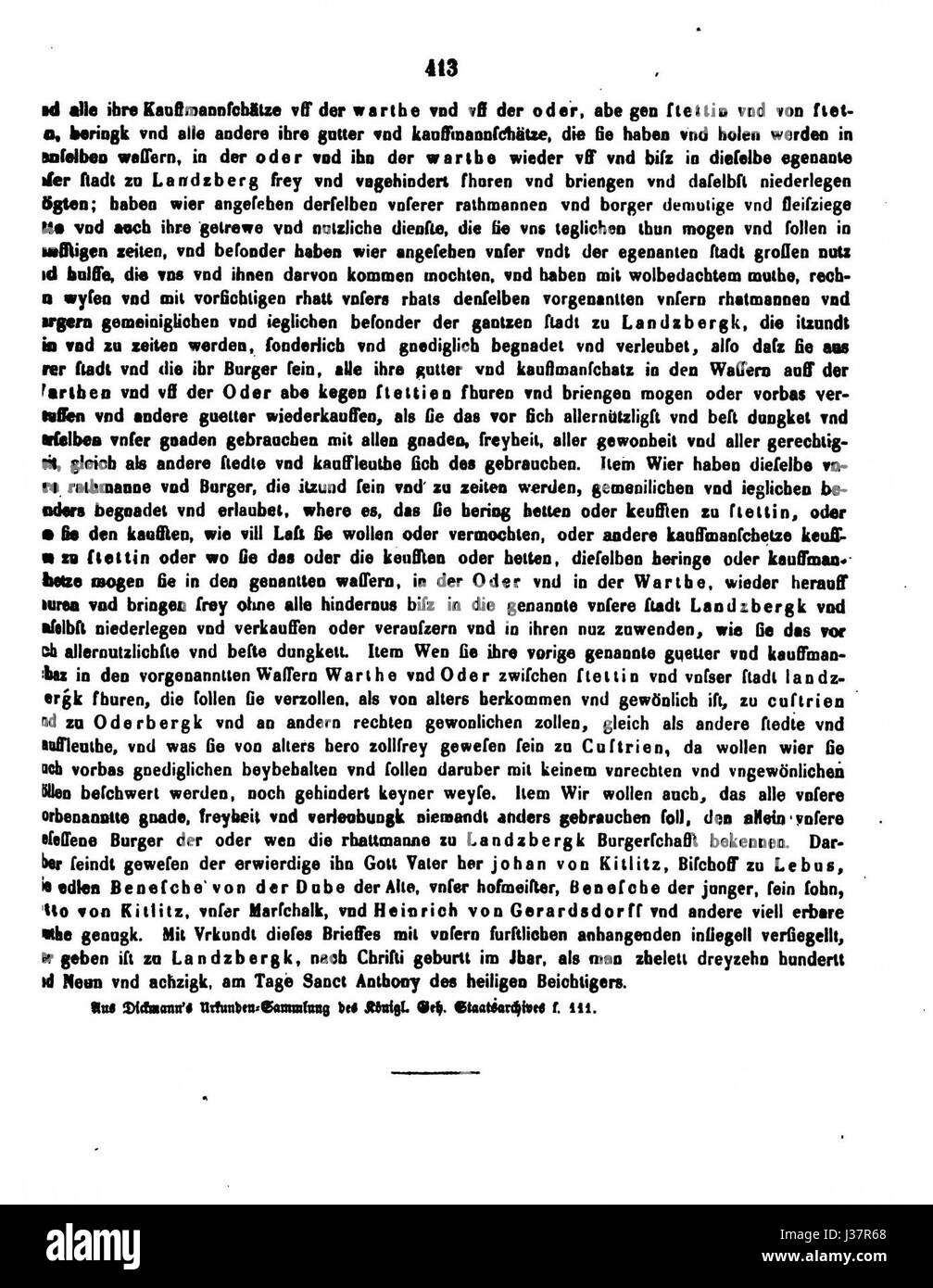 This image likely represents a historical record or document titled 'DE CDB 1 18 413', which ...