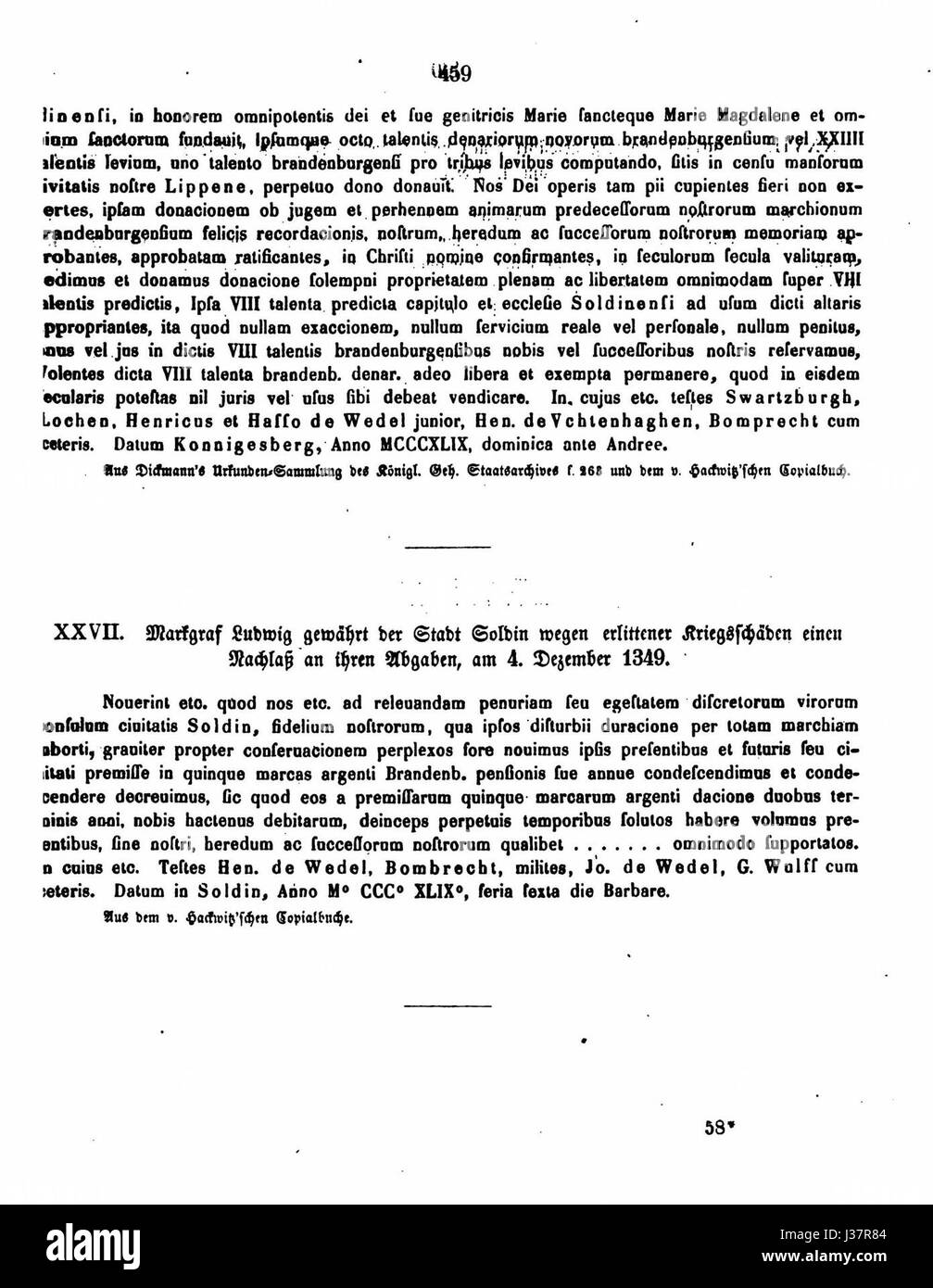 This historical document titled 'DE CDB 1 18 459' represents a part of archival material, likely ...