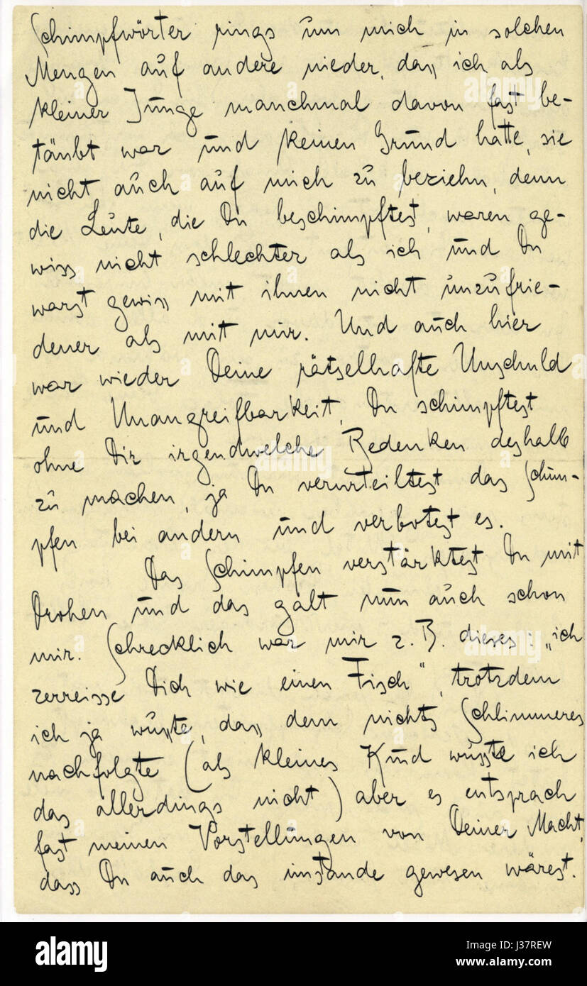 'De Kafka: Brief an den Vater' (Kafka's Letter to His Father) is a ...