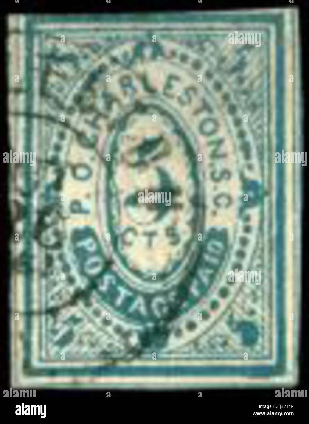 The Charleston postmaster provisional stamps are early examples of ...