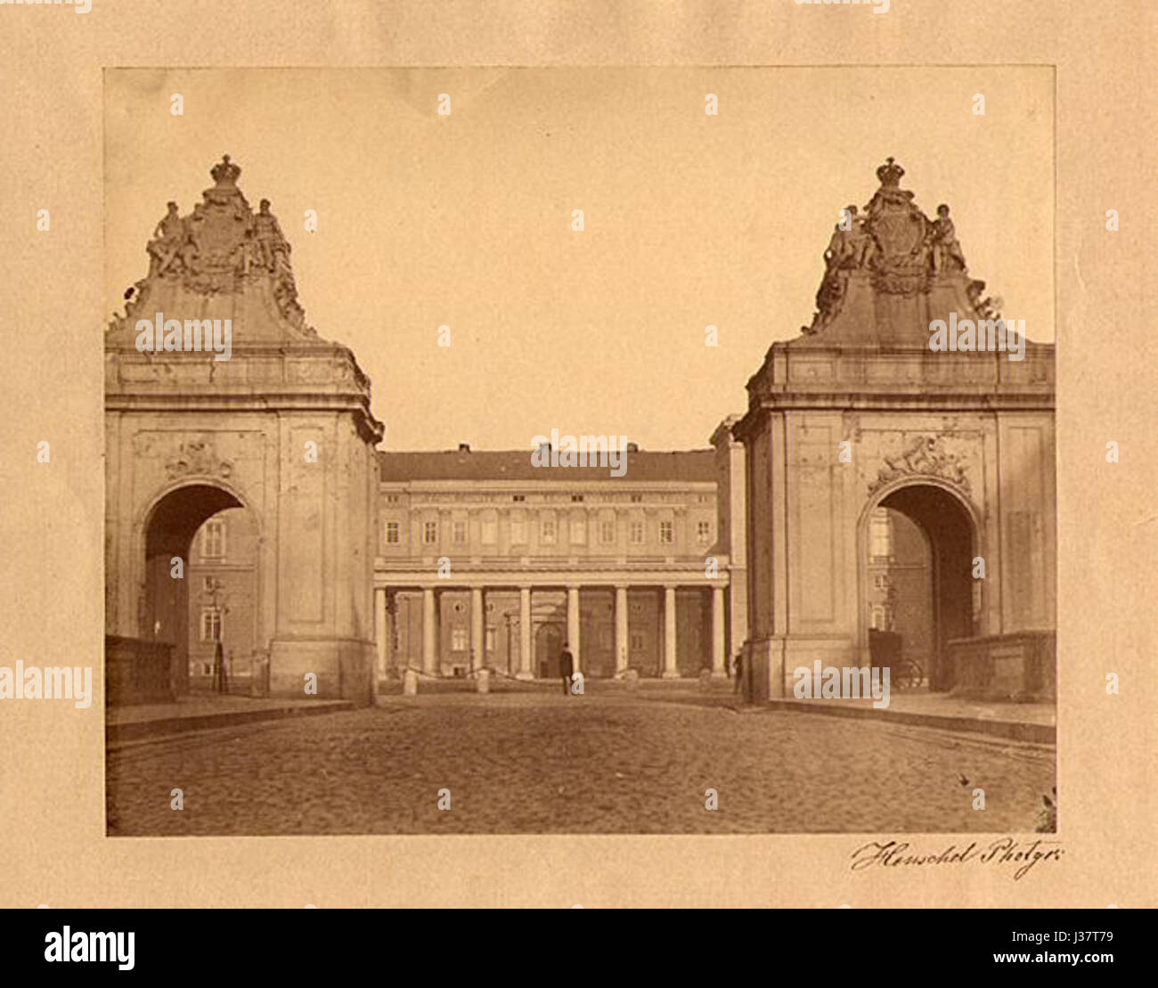 Christiansborg Palace seen from the Marble Bridge 1857 by Carl Anton ...