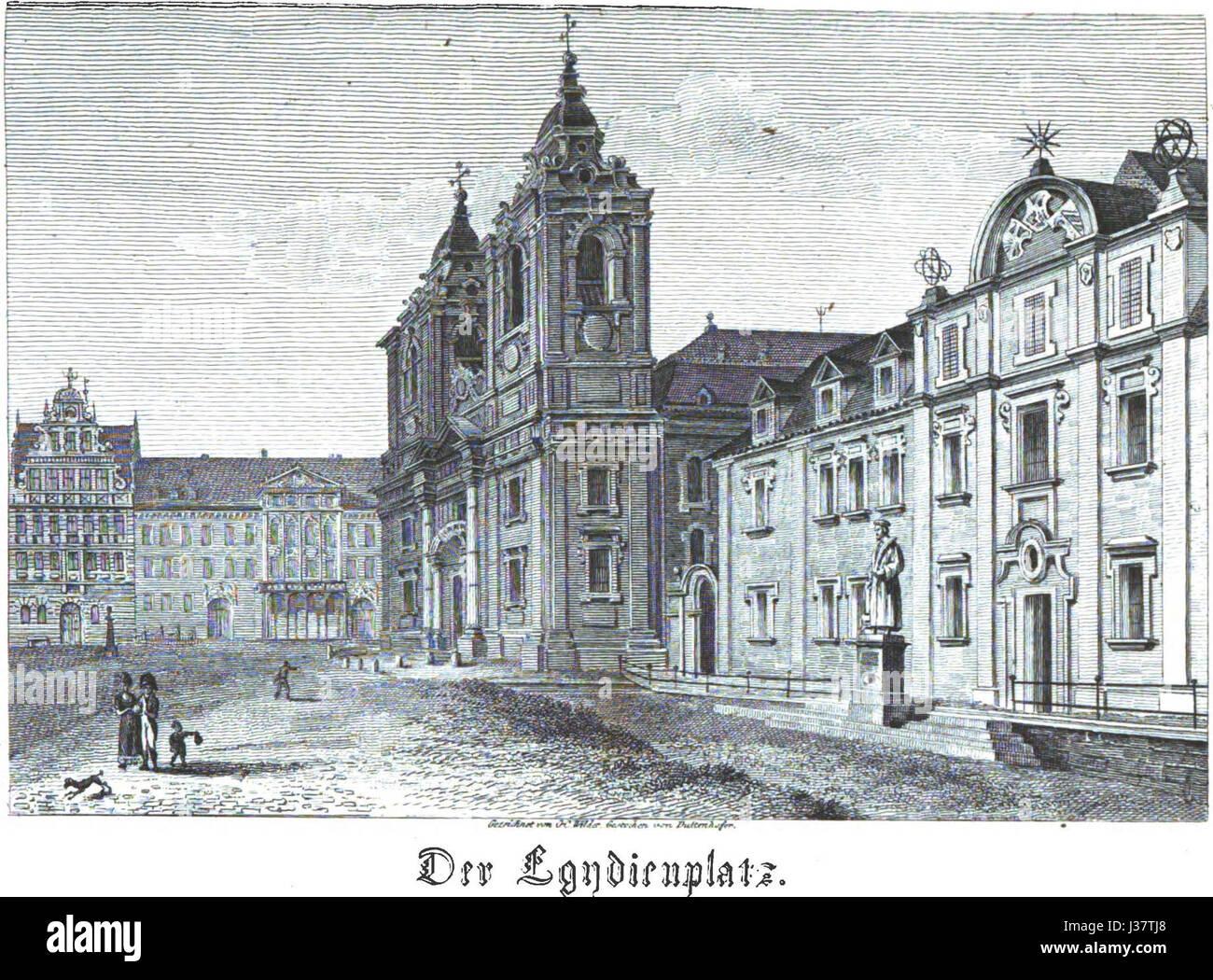 Christian Friedrich Traugott Duttenhofer's 'Der Egydienplatz' is a ...