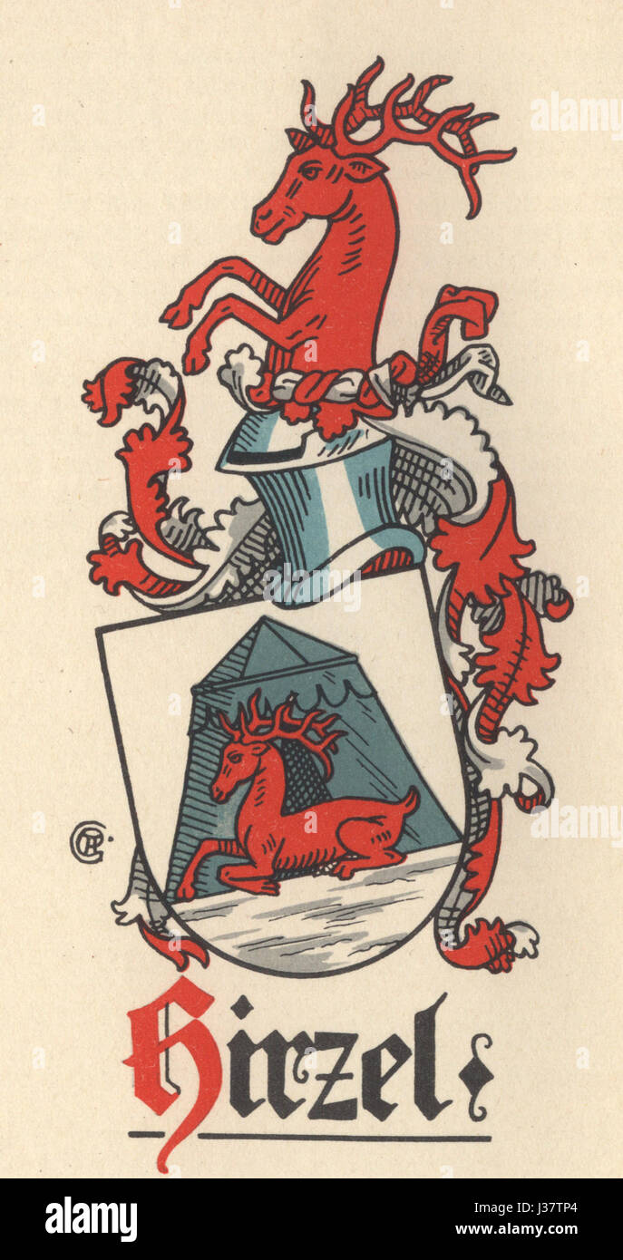Closs Wappen Hirzel Stock Photo - Alamy