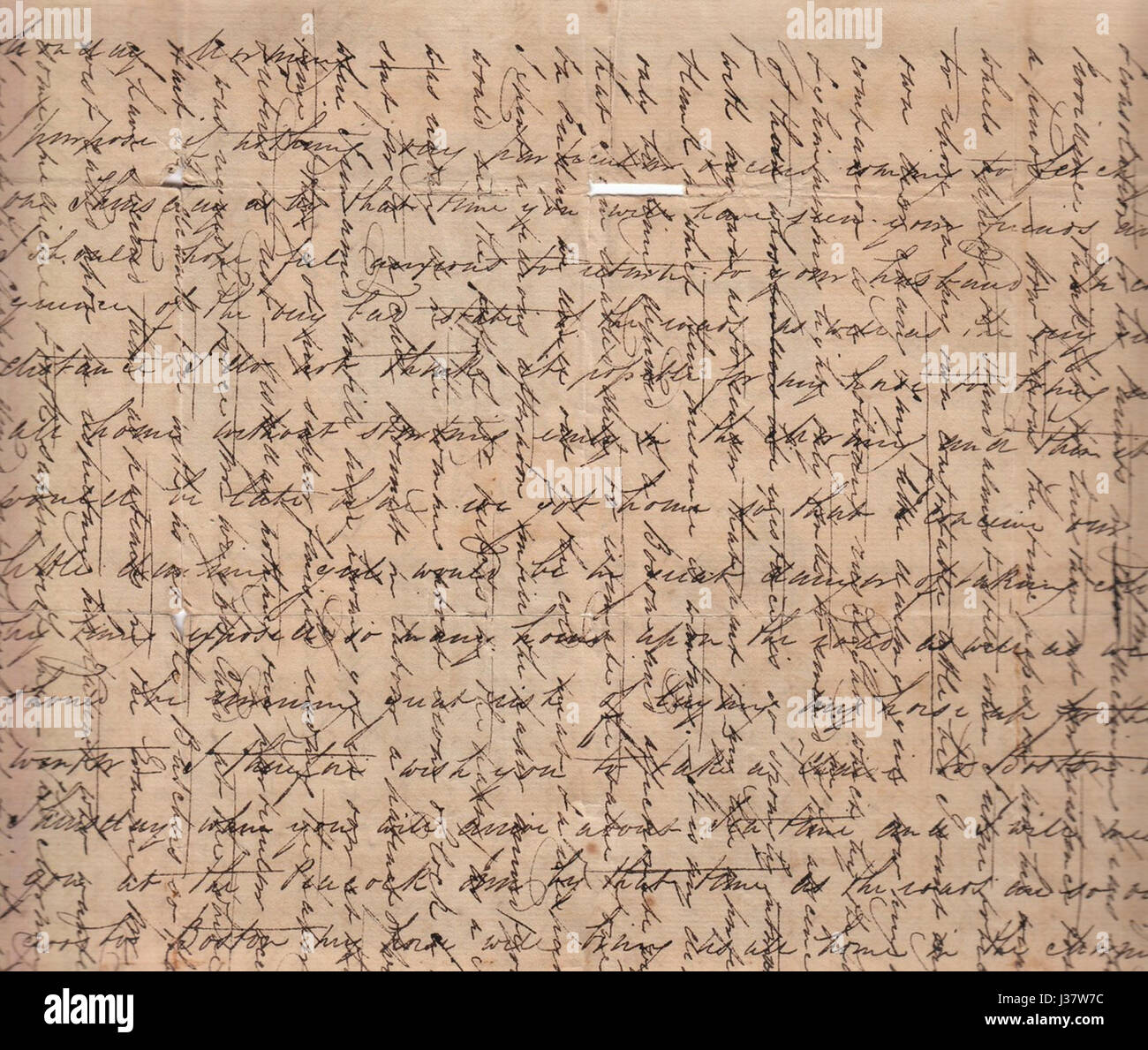 Crossed letter early 19th century Stock Photo - Alamy