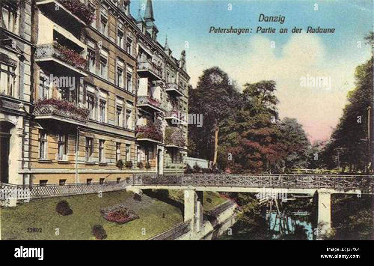 This image likely depicts the Danzig-Petershagen area along the Radaune ...