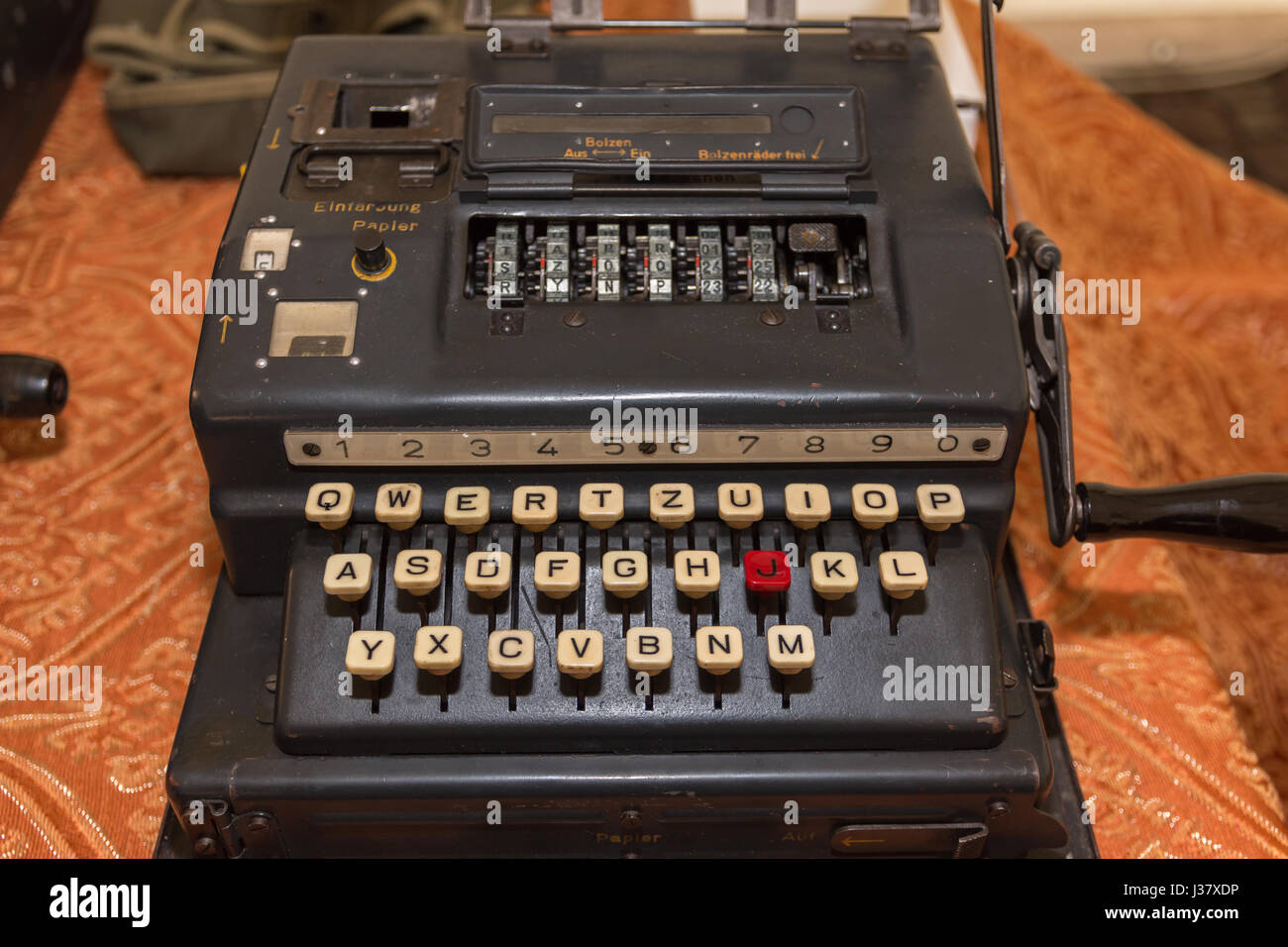 The Enigma Cipher Coding Machine from World War II Stock Photo - Alamy